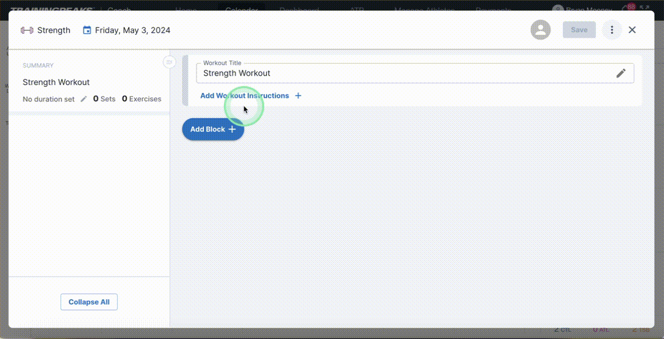 Using the Strength Workout Builder – TrainingPeaks Help Center