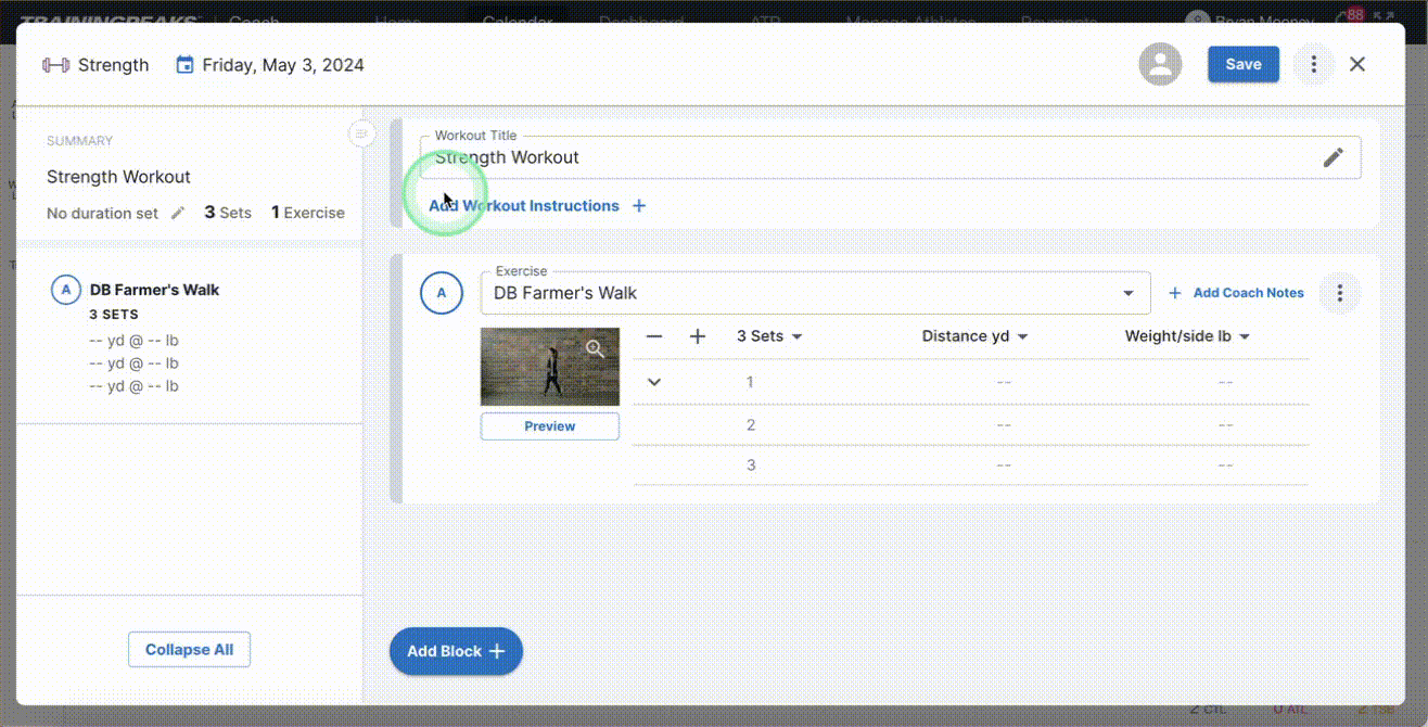 Using the Strength Workout Builder – TrainingPeaks Help Center