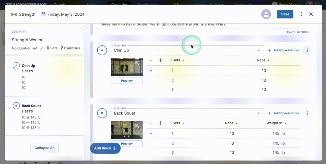 Using the Strength Workout Builder – TrainingPeaks Help Center