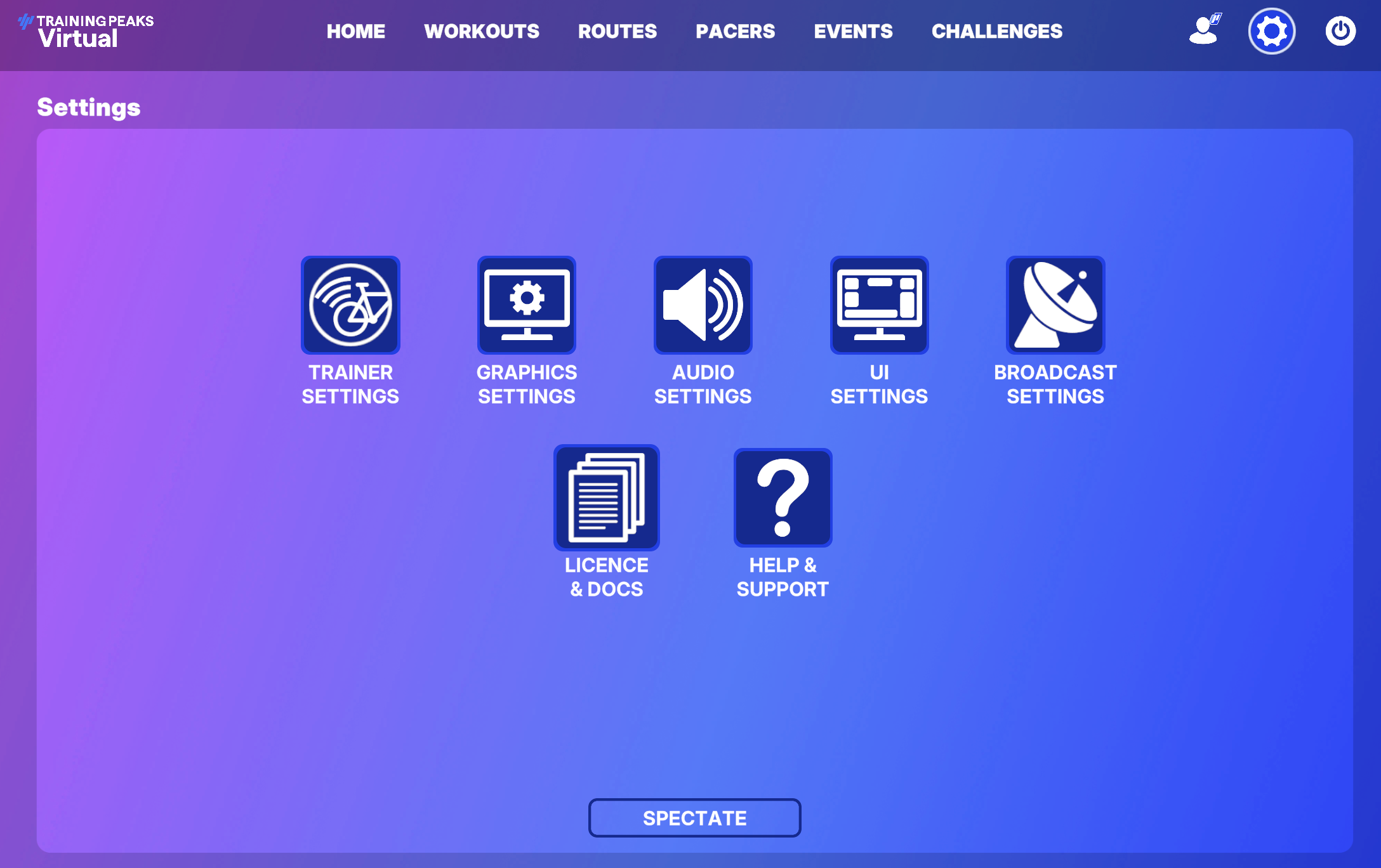 TrainingPeaks Virtual Settings – TrainingPeaks Help Center