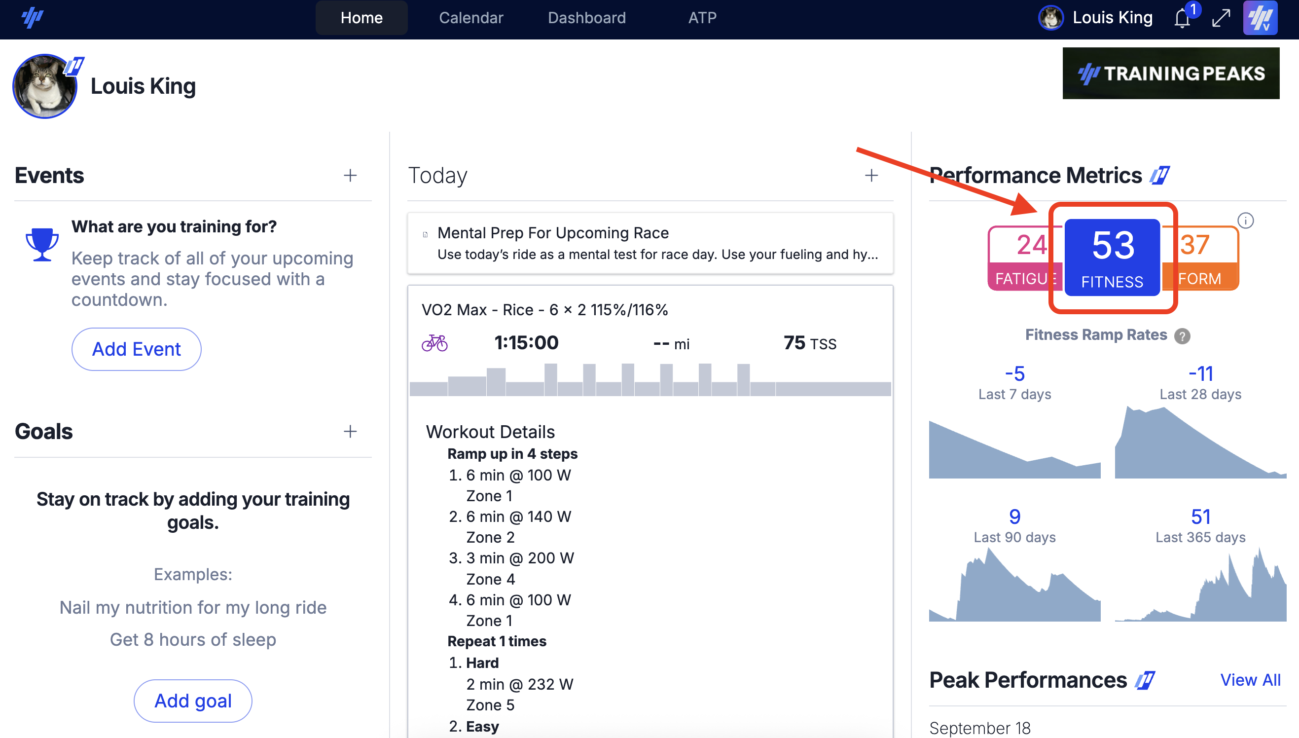Fitness (CTL) – TrainingPeaks Help Center